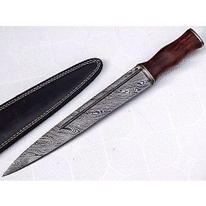 Poshland REG-212, Custom Handmade Damascus Steel 17 Inches Dirk Blade Knife (REG-212)