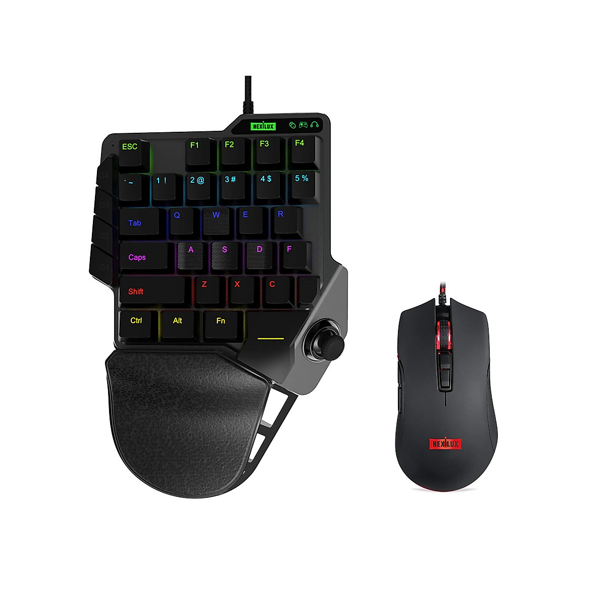 NEXiLUX Pro Gaming Keyboard and Mouse Combo Compatible with PlayStation 4, PlayStation 3, Xbox One, Xbox 360, Switch, Switch Lite and PC, NXL-95237