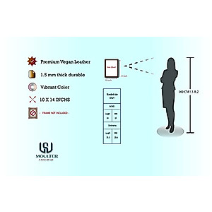 - To My Daughter - Cute Mother's Day/Birthday Gift - Inspirational Lovely Engraved POEM/LETTER on Vegan Leather - 10x 14 UNFRAMED - Motivational ARTWORK/QUOTES.