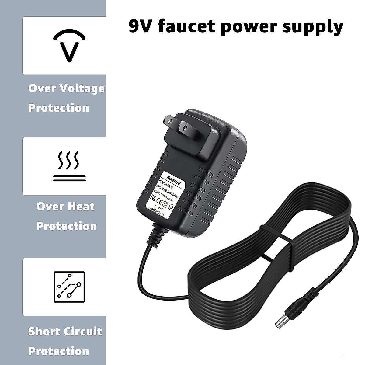 Lusperi K-R31498-NA AC/DC Faucet Power Adapter Compatible with Kohler Malleco Touchless Faucet R77748K-R31498 K-R77748-S (Cable 6.6 ft