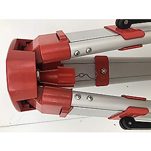 Surveying Tripod, Aluminum Survey Tripod with 5/8-Inch 11-Threaded Flat Head Quick Clamp for Auto Level