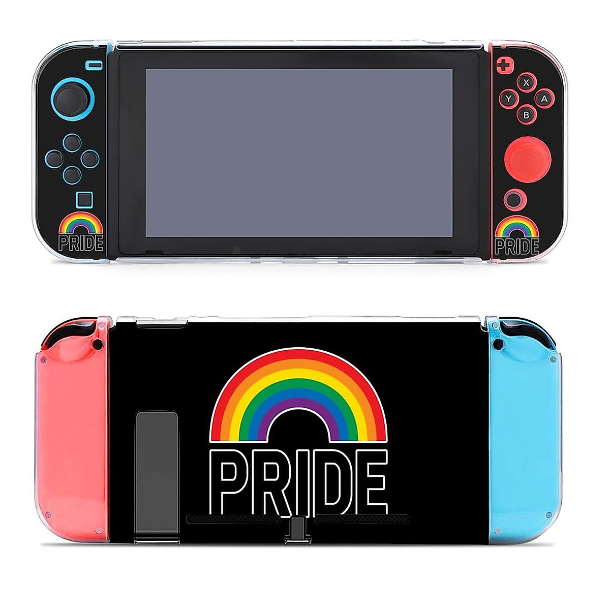 LGBT Gay Pride Rainbow Flag Protective Case Cute Design Hard Cases Cover Game Shell for Switch