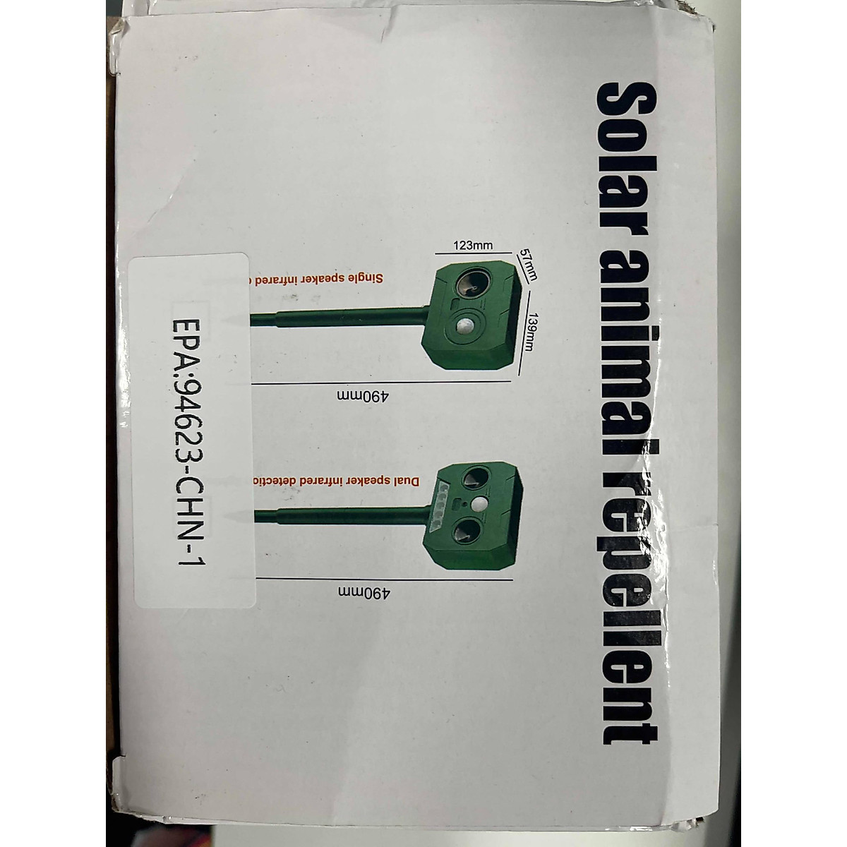 4 Pack Ultrasonic Animal Repellent Outdoor Solar Cat Deterrent with PIR Motion Sensor Flash Light for Squirrel Cat Deer Skunk Rabbit Coyote Dog, Deer Repellent Devices Skunk Repellent for Yard