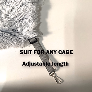 FULUE Ferret Rat Plush Hammock, Ferret Soft Bed Hammock Sugar Glide Cage Accessories for Ferret Rat Guinea Pig Chinchilla Squirrel Toy for Cage 13inch (Grey)