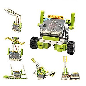 ELECFREAKS microbit Ring:bit 6-in-1 Building Bricks Kit, Programmable STEM Educational Learning Kit with 200+ Building Blocks(Without Micro:bit)