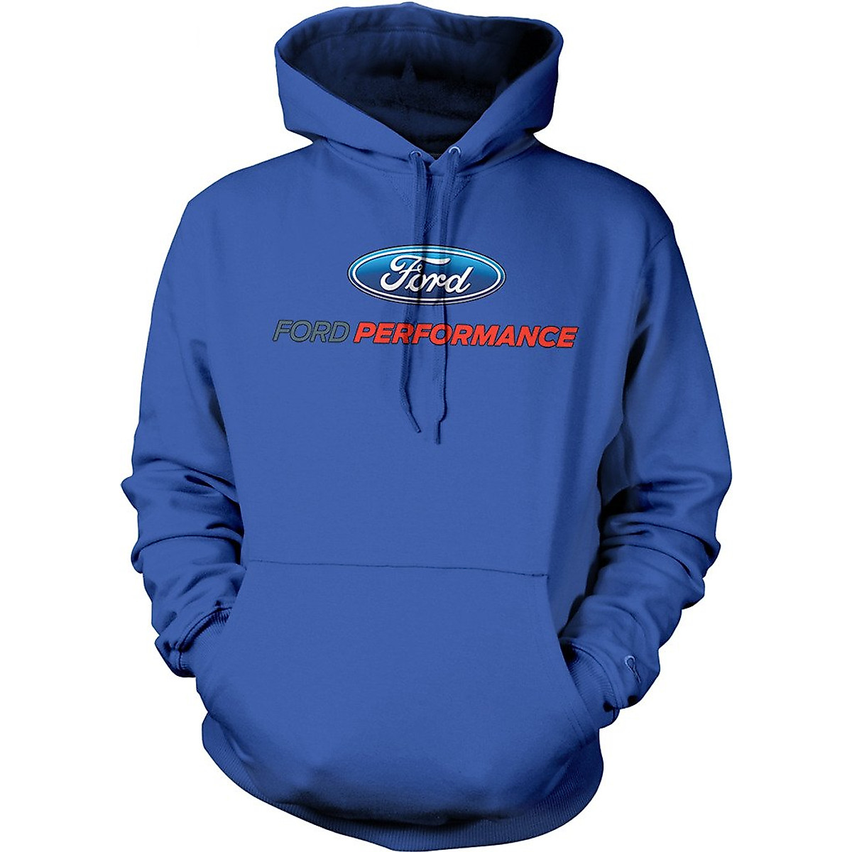 NOFO Clothing Co Ford Performance, Officially Licensed Ford Design Hooded Sweatshirt, XL Royal