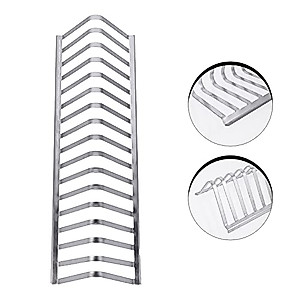 UPKOCH 3 pcs Hiking Rack Portable Smoker Garden Roasting Fish Barbeque Racks Stainless BBQ or Grid Travel Parties Grate Folding Foldable for Non Standing Stick Cookware Rib Picnic Silver