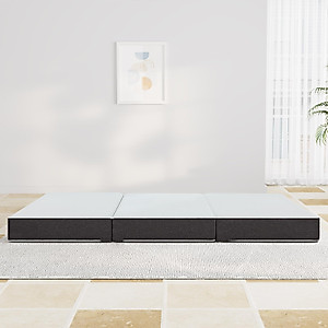 Generic Folding Mattress Topper with Storage Cover, 3 inch Tri Folding Memory Foam Mattress Topper, Twin XL Size - 38""x 78""x 3""