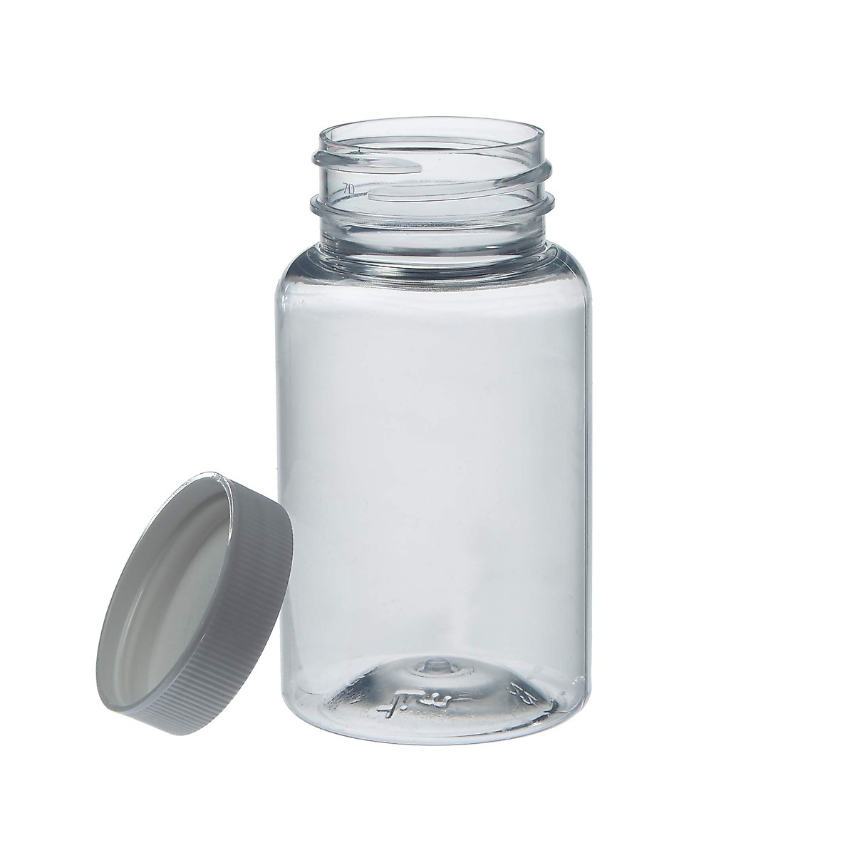 Hudson Exchange 120mL (4OZ) Packer Bottle with Cap, PET, Clear, 6 Pack