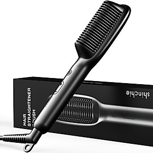 SHINCHIE Oar One Step Hair Straightener Brush, Ideal Heat Straightening Brush for Silky, Shiny Hair, Hot Comb for Women Without frizz