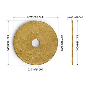 Hardware Philosophy 10 Plain Round Washers Brass Hardware 1.1"