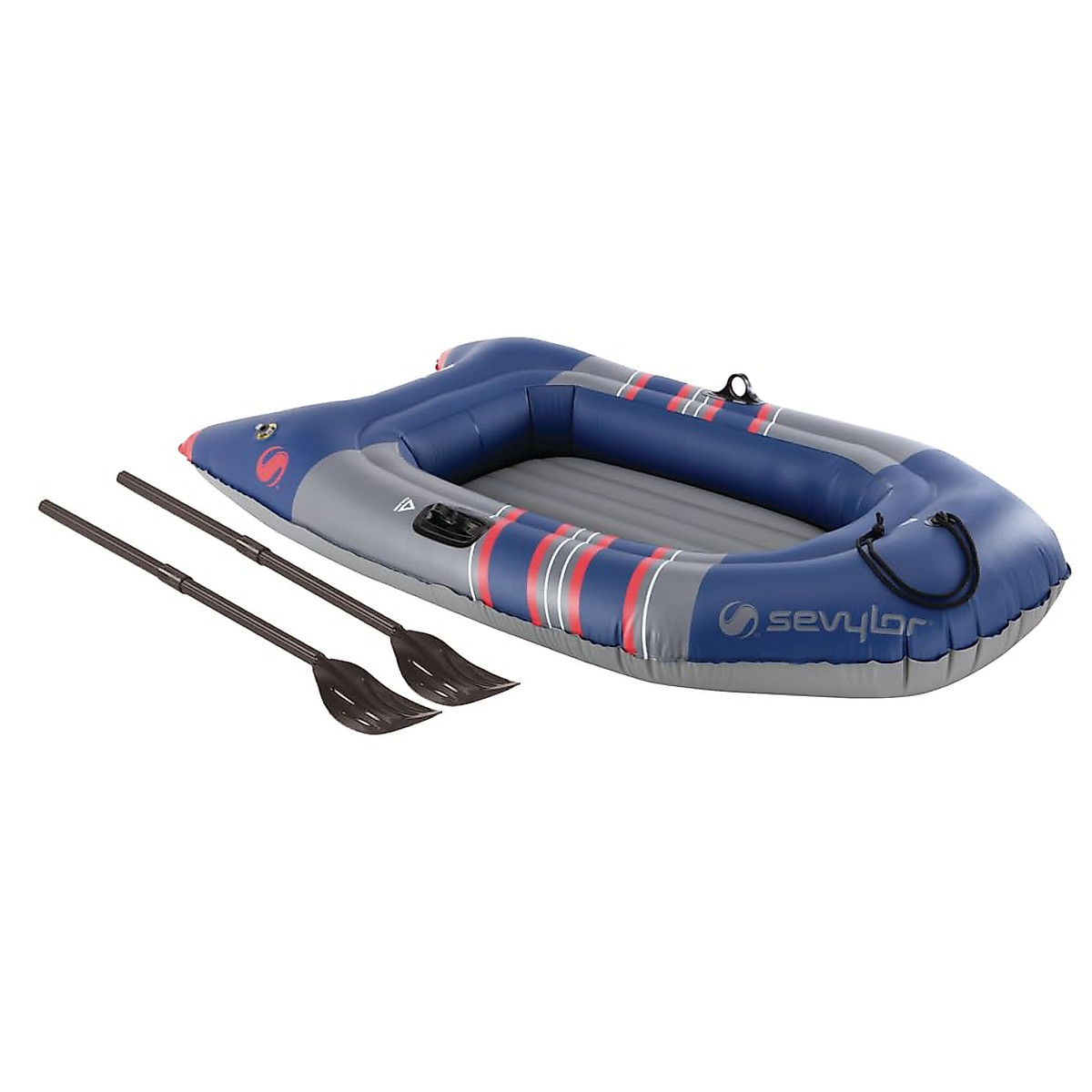 Coleman Colossus 2-Person Inflatable Boat (Oars Included), Inflatable Raft for Adults & Kids with Double Lock Valves for Fast Inflation/Deflation