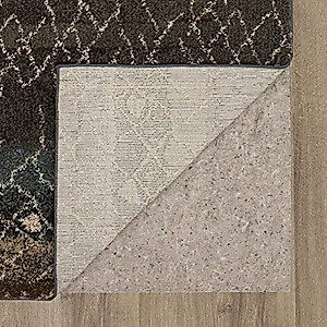 Mohawk Home Huxley Adobe Abstract Shag Area Rug, 5'x8', Brown/Beige
