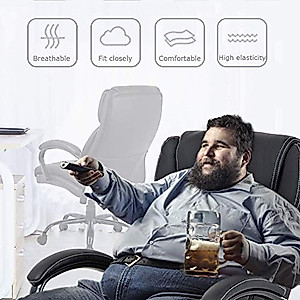 Big & Tall Executive Office Chair Heavy Duty 500LBS Computer Desk Chair Ergonomic High Back Task Rolling Swivel Chair with Lumbar Support Armrest PU Leather Office Chair for Heavy People, Black