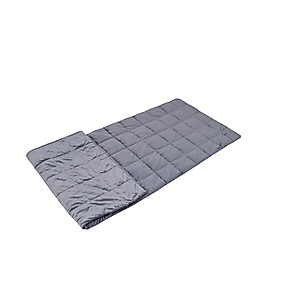 ZooVaa Weighted Sleeping Bag - Soft Microfiber Minky Weighted Blanket 13LB Compression Camping Blanket with Glass Beads for Kids and Small Adults (30x80” Dark Gray)