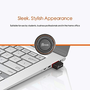 j5create Wireless 11N USB Mini Adapter -Data Transfer up to 150 Mbps | 2.4 GHz, Complies with IEEE 802.11n / IEEE 802.11g / IEEE 802.11b | Compatible with Windows