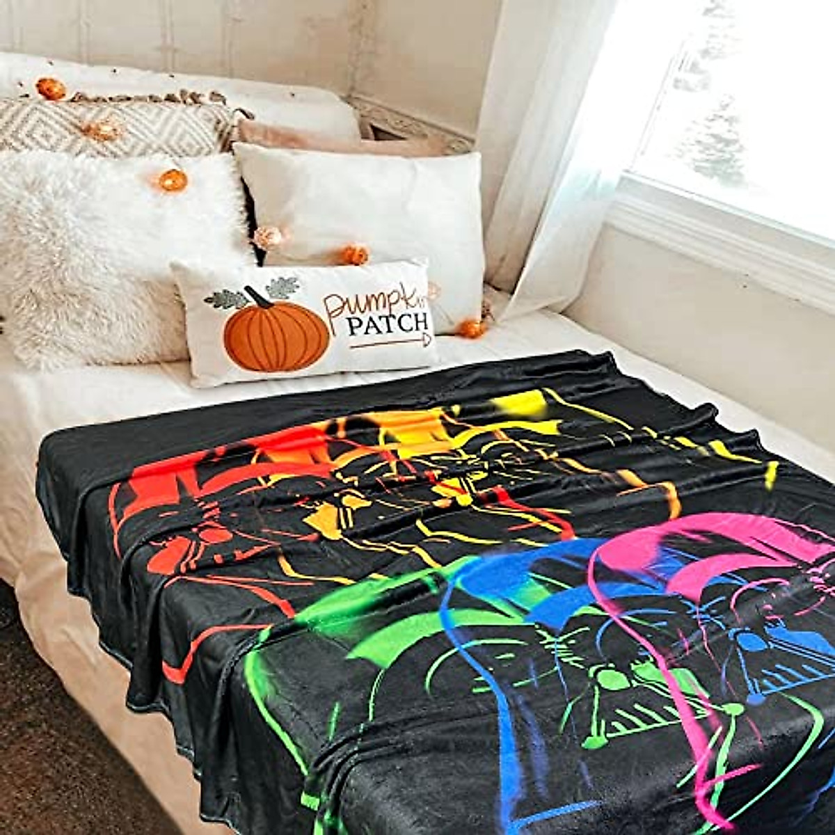 Classic Soft Warm Space Movie Blanket Lightweight Cozy Throw Blankets for Couch Flannel Blanket Throw for Kids Adult Air Conditioning Blankets 40X50Inch