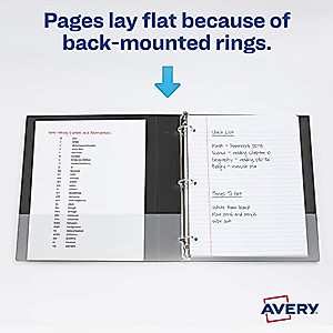 Avery Heavy-Duty 3 Ring Binder, 1 Inch Slant Rings, Orchid View Binder (79272)