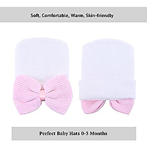 Zmart Baby Hats Newborn Hats for Girls Preemie Hats Infant Newborn Beanie Baby Girl Beanie, Baby Girls' Hats & Caps Newborn Hat with Bow