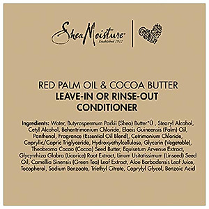 Sheamoisture Conditioner for Curly Hair Red Palm Oil and Cocoa Butter with Flaxseed Oil 13 oz