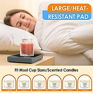 Coffee Mug Warmer with Anti-Scald Pad, 3-Temp Settings and Auto Shut Off - Smart Coffee Cup Warmer, Electric Beverage Warmer for Desk and Home Use, Perfect for Heating Coffee, Tea, Milk, Candle Wax