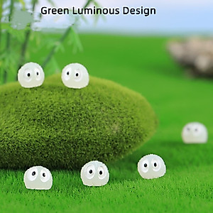 LONCESS Mini Luminous Elf Fairy Garden Accessories, Black Briquettes Figurines for Fairy Garden Decor, Bonsai Craft Decor, Micro Landscape Gnomes Garden, Outdoor Patio Lawn Yard Decoration, 10 PCS