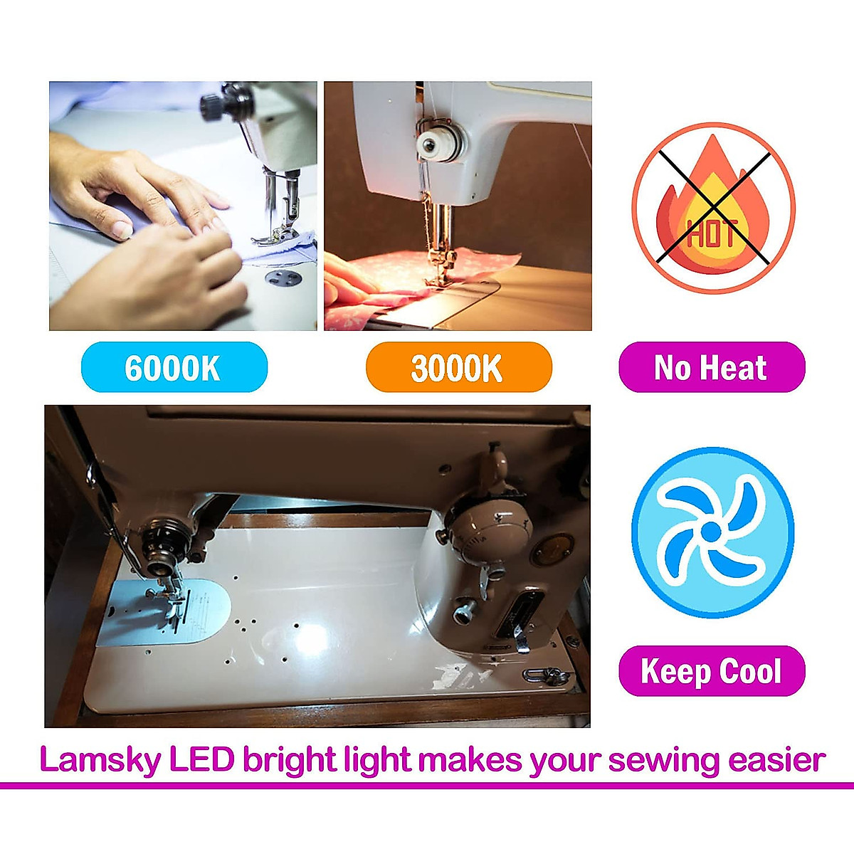 Lamsky BA15D Led Bulbs 6W Dimmable 120V,B15 Double Contact Bayonet Base,Soft Warm White 3000K,60W JD Type T3/T4 Halogen Equivalent Replaces for Pendants Ceiling Fans Sewing Machine Light(6-Pack)
