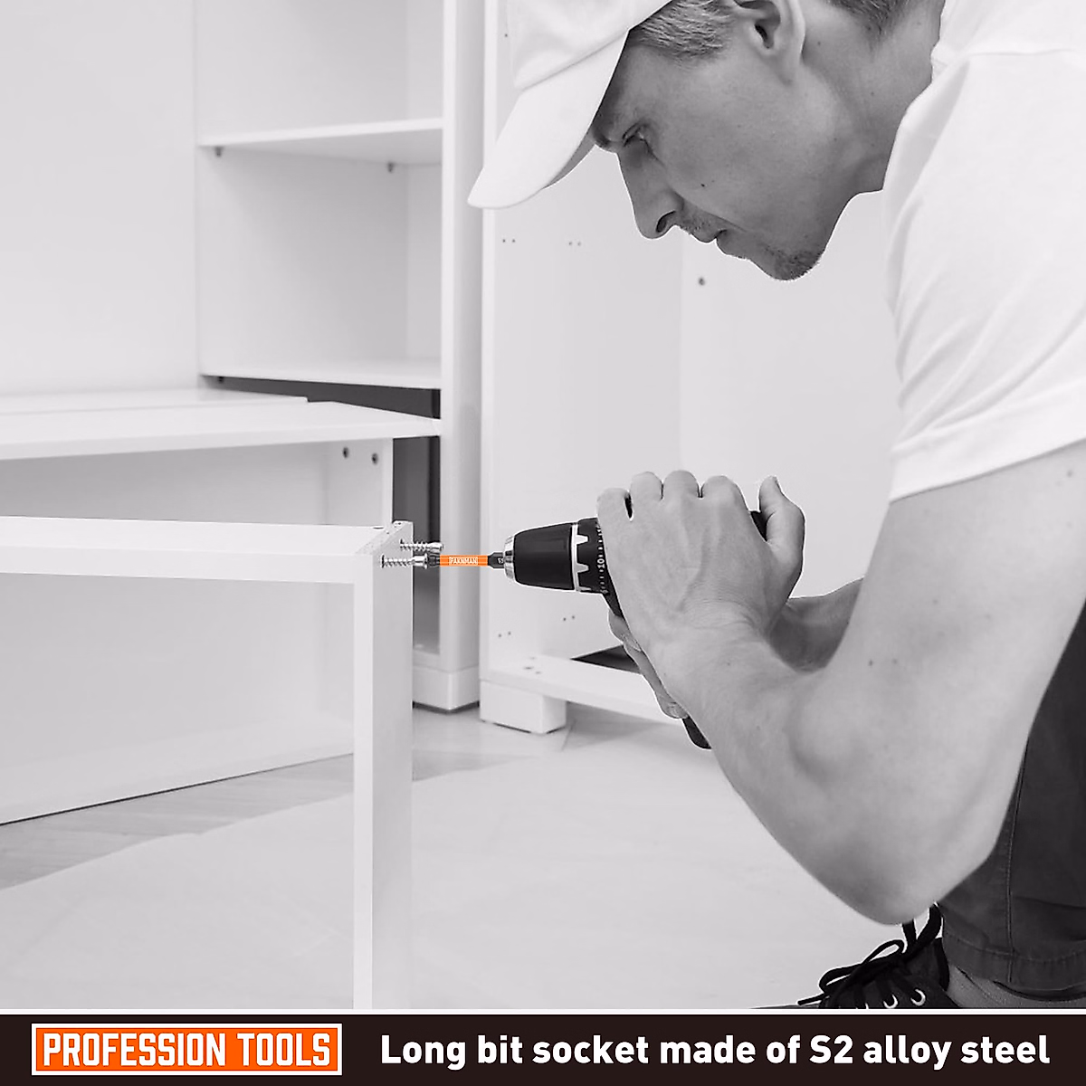 PAKNMAN 27-Piece Torx Bit Set, 1/4”Magnetic Extension, T4 - T40, S2 Steel, 1/4 Hex-Shank Security Torx Bit Set, 1” & 2” Long with Magnetic Impact Bit Holder and Storage Box