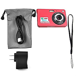 Shanrya Camera, 2.7in LCD 720P Resolution Face Detection Digital Camera 8X Zoom for Home for Travel for Party(red)