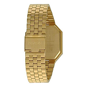 NIXON Re-Run A158 - All Gold - 30m Water Resistant Men's Digital Fashion Watch (38.5mm Watch Face, 18mm-13mm Stainless Steel Band)