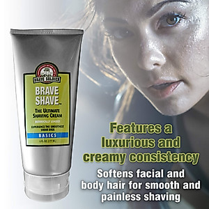 Brave Soldier, Brave Shave Ultimate Shaving Cream, Loaded with natural ingredients, safe for both men and women 6 fl. oz, 177ml