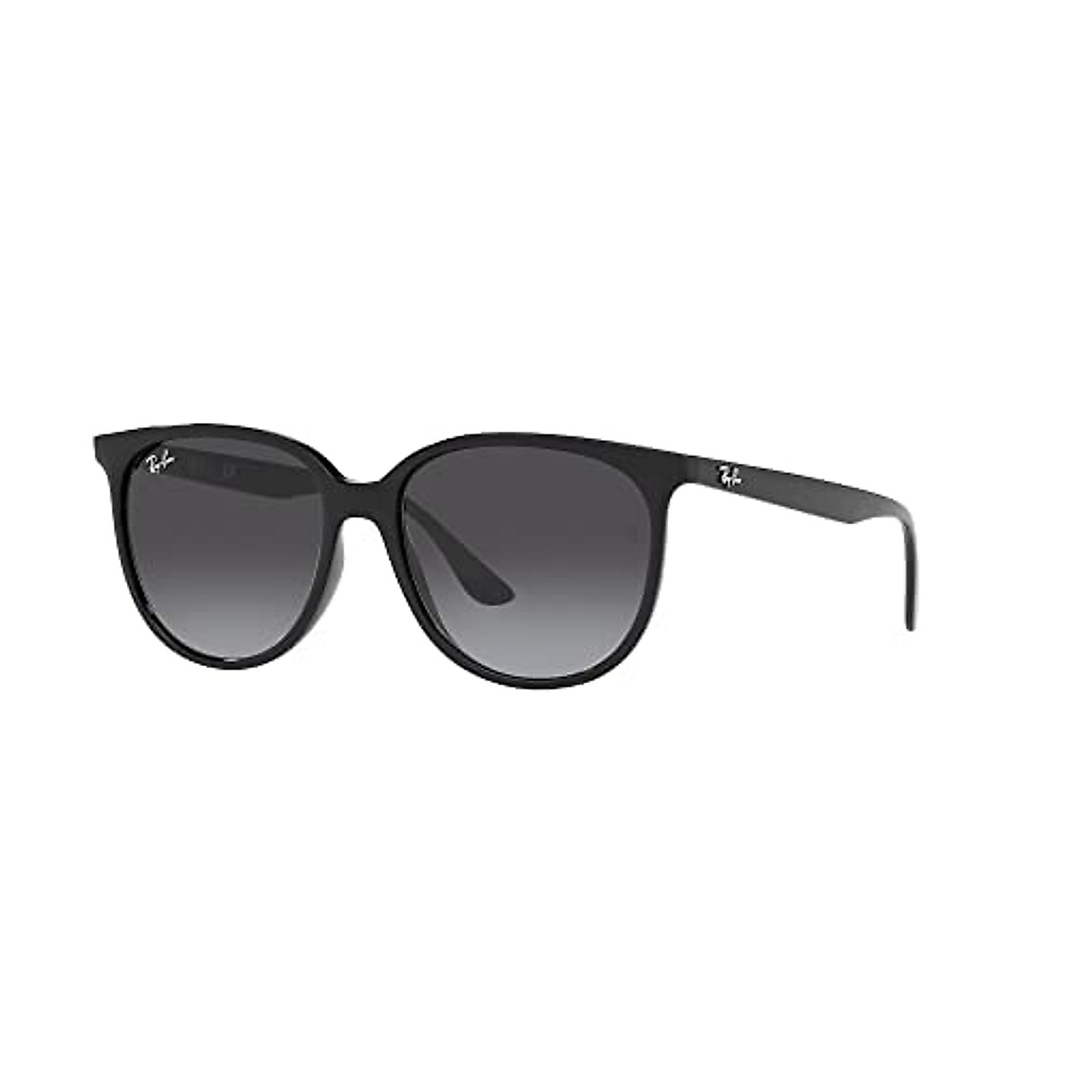 Ray-Ban Women's RB4378F Low Bridge Fit Square Sunglasses, Black/Grey Gradient, 54 mm