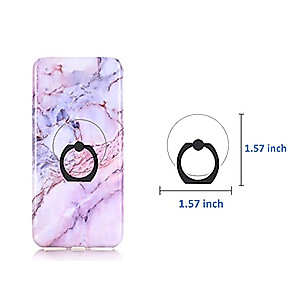 Transparent Circular Cell Phone Ring Holder Kickstand,Clear Phone Finger Ring Grip Stand for Phones,Pad