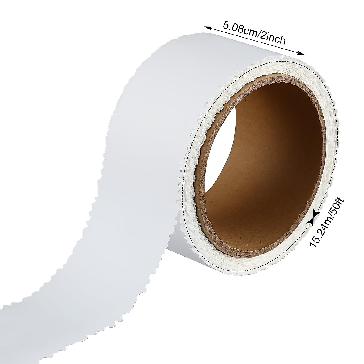 Saypacck 2'' x 50' Self Adhesive Stress Crack Tape Drywall Joint Tape Patch Wall Patch and Seam Patch Heavy Duty Smooth Roll for Concrete Patch and Repair, White