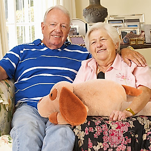 Large Dog Weighted Plush, 27 inch 5 lbs Dog Weighted Stuffed Animals for Kids Girls Adults Birthday Gift, Cute Charlie Dog Plush Toy Pillow Party Decorations