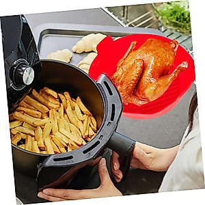 Holibanna 4 Pcs Silicone pad for air Fryer Silicone Trivet Rack Lifter air Fryer Baking Tray Steamer Trivet Silicone Steamer Lifter Silicone Baking Liner bakeware Suspenders