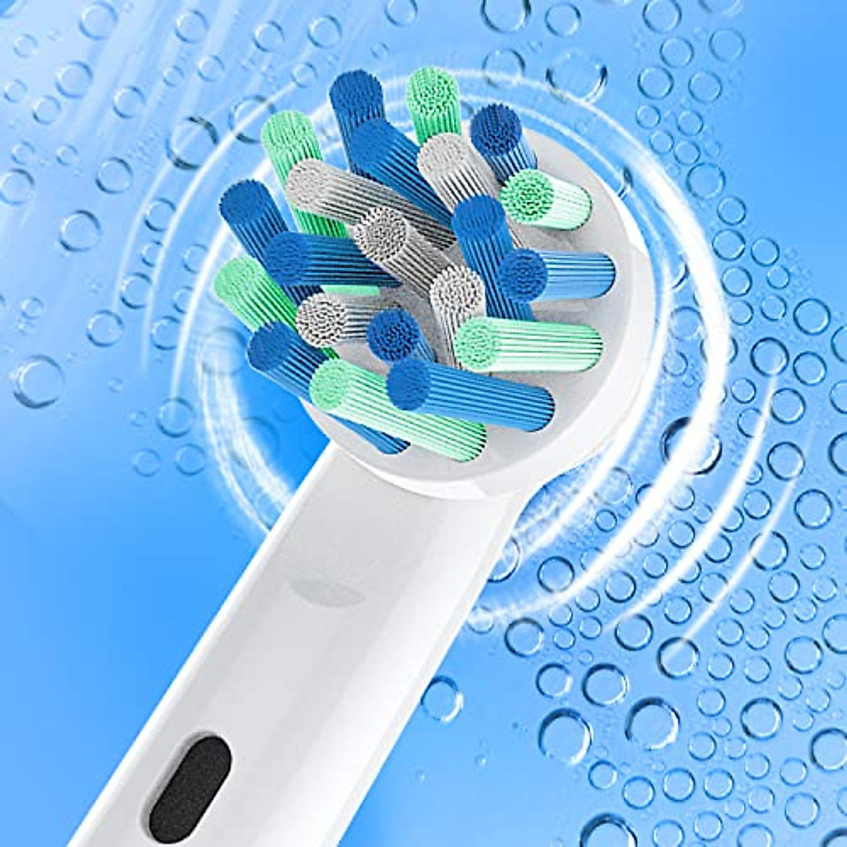 Replacement Toothbrush Heads Compatible with Braun Oral-B Electric Toothbrushes, 4pcs, Round Head Fits for CrossAction, Accessories for Vitality Plus