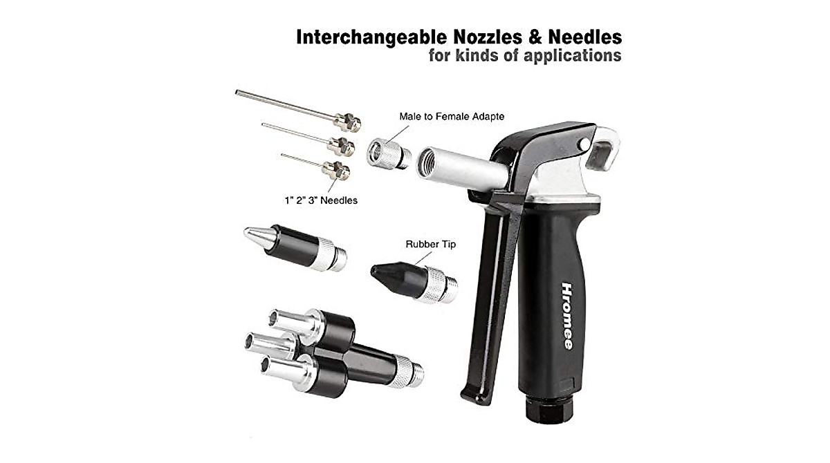 Hromee High Flow Air Blow Gun Kit - 12 Piece Set
