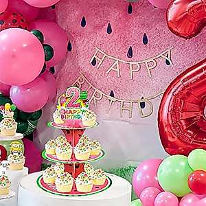 Coco Party Supplies Cupcake Stand, 2nd Second Watermelon Party Favors Cake Stand for Kids Birthday Party Decorations, Kids Melon Birthday Baby Shower Party Supplies