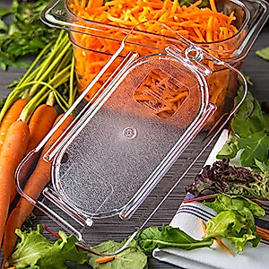Carlisle FoodService Products Storplus 1/9 Size Universal Flat Food Pan Lid for Catering, Buffets, Restaurants, Polycarbonate, Clear