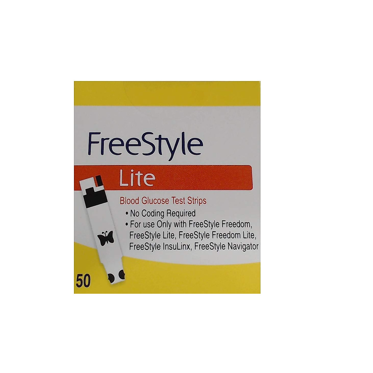 Freestyle lite glucose test strips 50 count
