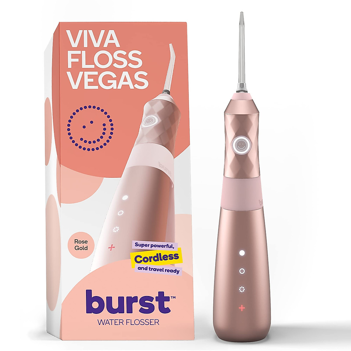 Burst Electric Toothbrush with Water Flosser Bundle, Rose Gold