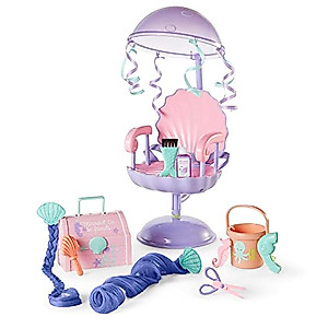 American Girl WellieWishers 14.5-inch Doll Seashell Salon Playset with Hair Extensions that Change Color, For Ages 4+