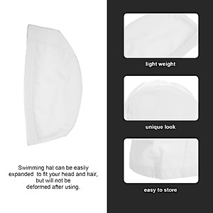 BESPORTBLE Pu Swimming Cap Flap Hats Swim Bag Neck Cap Swimcap Swim Cap Swim Turban Sun Caps Replacement Trampoline Poles Swimming Head Cap Portable Outdoor White Elastic Cap Miss