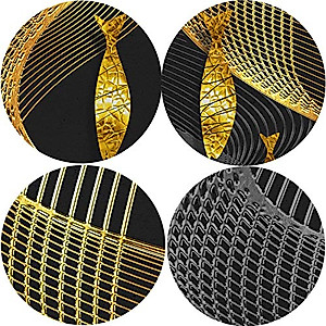 Modern Abstract Golden Fish and Lines Posters and Prints Wall Art Canvas Painting Room Wall Art Picture Home Decoration 90x183cm/35x72inch With Golden Framed Ready to Hang