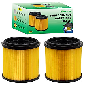 2 Pack Standard Cartridge Filter Replacement for Vacmaster Filter VCFS, compatible with Vacmaster 5-16 Gallon Wet/Dry Vacs, VBV1210 filter. Also fit HART most Shop-Vac 5-20 Gal Vacs