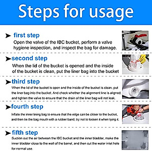 IBC Tote Cove, 275 Gallon IBC Water Storage Barrel Liner Bags,1000 Liter Rain Barrel Protective Accessorie (with Bottom Water Outlet)