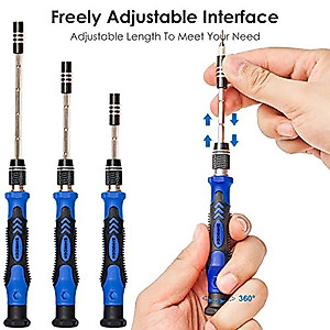 SHARDEN Precision Screwdriver set, 124 in 1 with 110 Bits Magnetic Screwdriver Kit, Professional Electronics Repair Tool Kit for Tablet, Computer, Laptop, PS4, PC, iPhone, Xbox, Game Console (blue)
