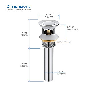 KIBI KBF1002 Solid Brass Single Handle Bathroom Sink Faucet with Pop Up Drain, High Arc Cubic Spout Lavatory Faucet in Chrome Finish | Corrosion-Resistant, Modern Design, Easy to Install