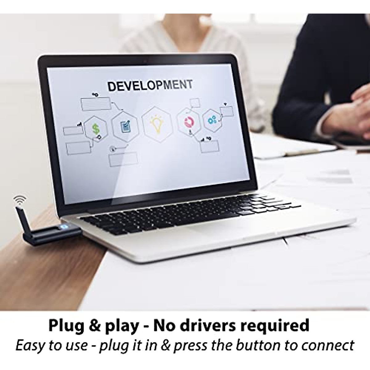 ClearClick Present+Share Mini - Wireless Presentation System for Laptops, PC, HDMI, Smartphones, & TV or Projector (2 Transmitter, 1 Receiver Kit)